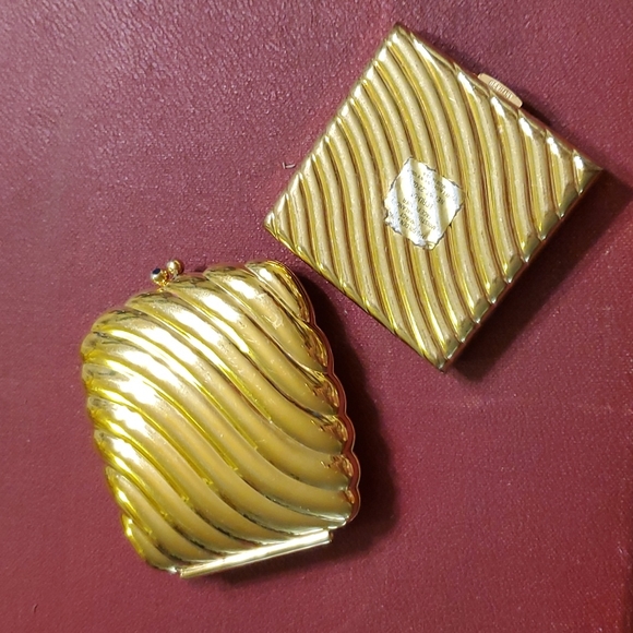 Estee Lauder | Makeup | Vintage Estee Lauder 97s Golden Compacts | Poshmark